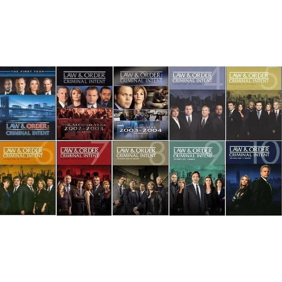Law & Order Criminal Intent Complete Series Seasons 1-10 (DVD ...