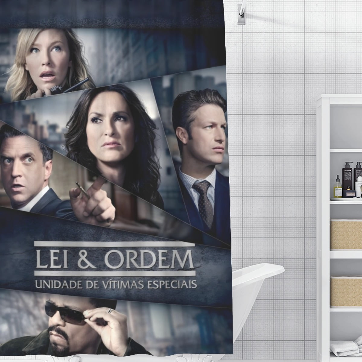 Law & Order: Special Victims Unit shower curtain features an iconic ...