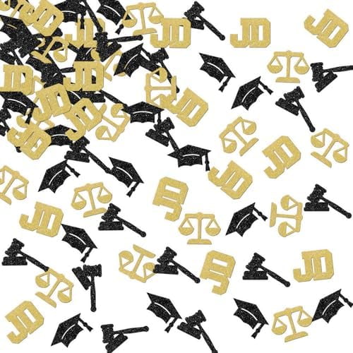 Law School Graduation Party Confetti Decorations, Congrats JD Grad Sign ...