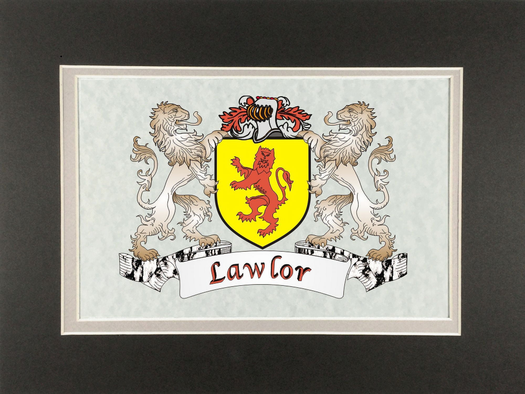 Lawlor Irish Coat of Arms Print - Frameable 9" x 12" - Walmart.com