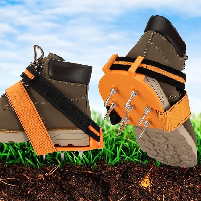 Lawn Aerator Shoes, Free-Installation Lawn Air Aeration Shoes Stainless ...
