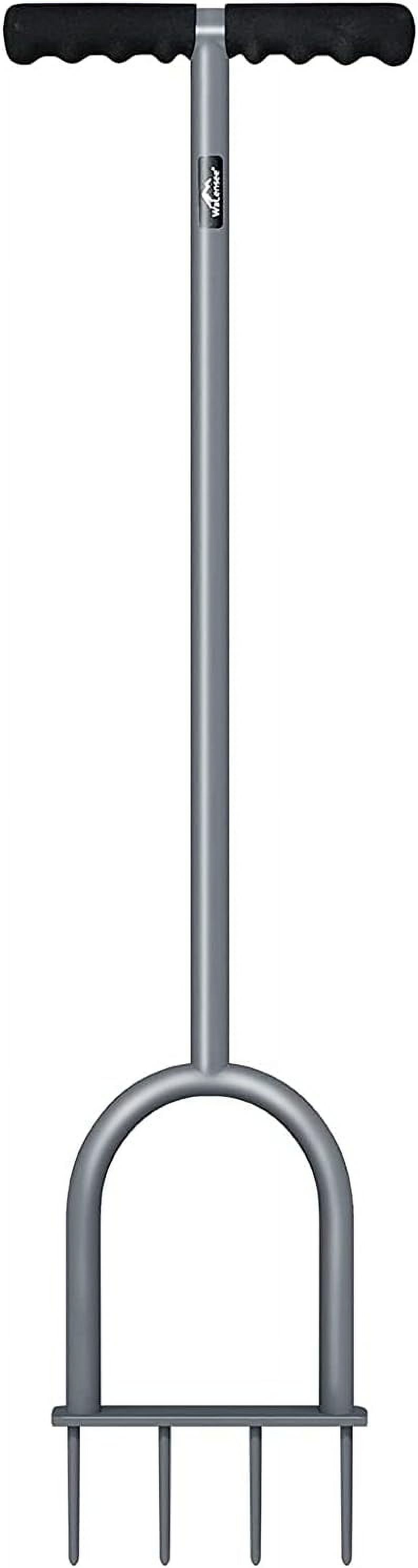 Lawn Aerator Spike Metal Manual Dethatching Soil Aerating Lawn with 15 ...