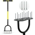Lawn Aerator Spike Tool, Updated 36" Metal Grass Aerator with Longer ...