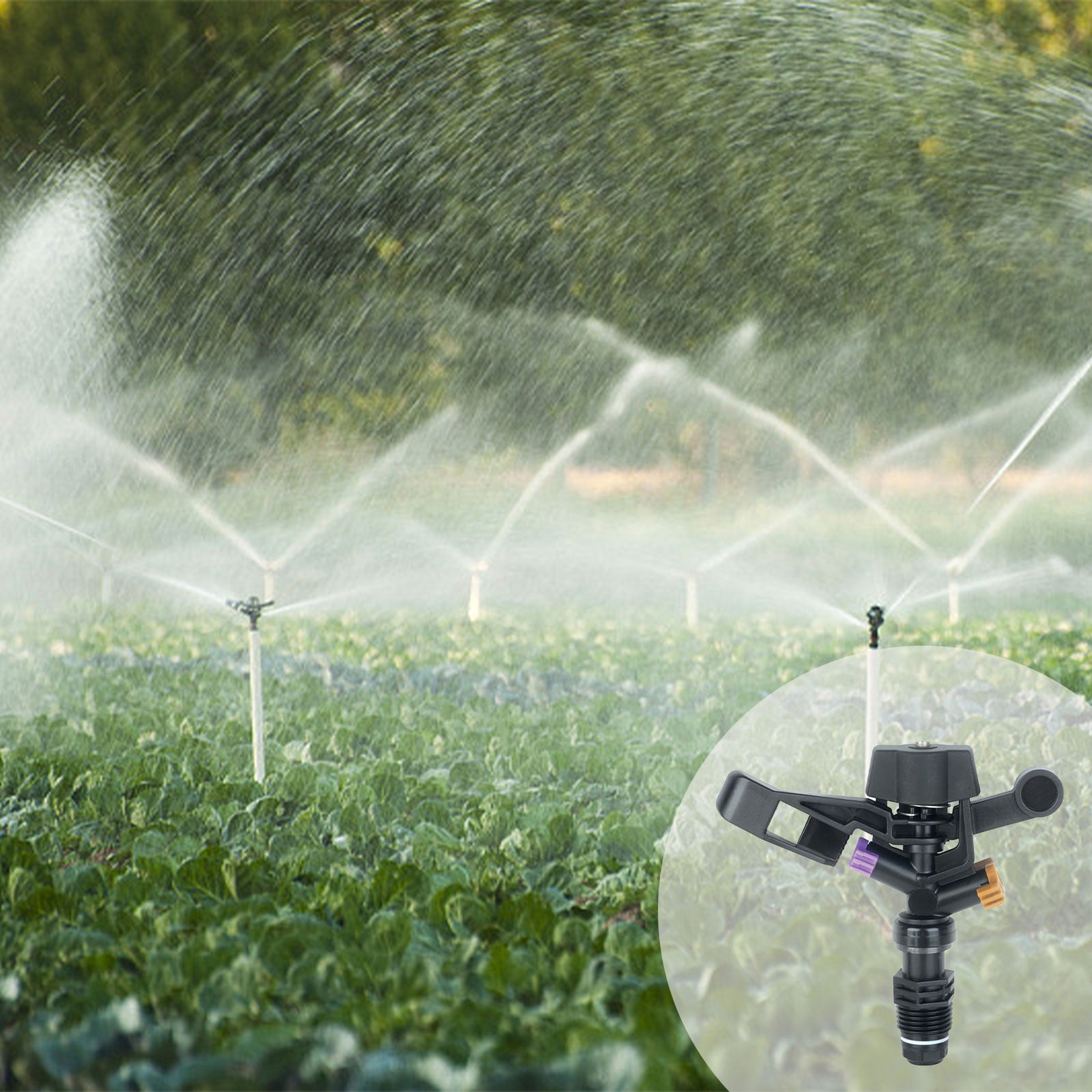 Lawn Automatic Garden Water Sprinklers, Plastic External Thread 360 ...