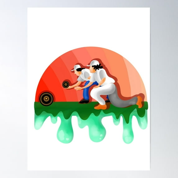 Lawn Bowling Game, Lawn Sports, Play Lawn Bowls Poster Wall Art, Modern ...