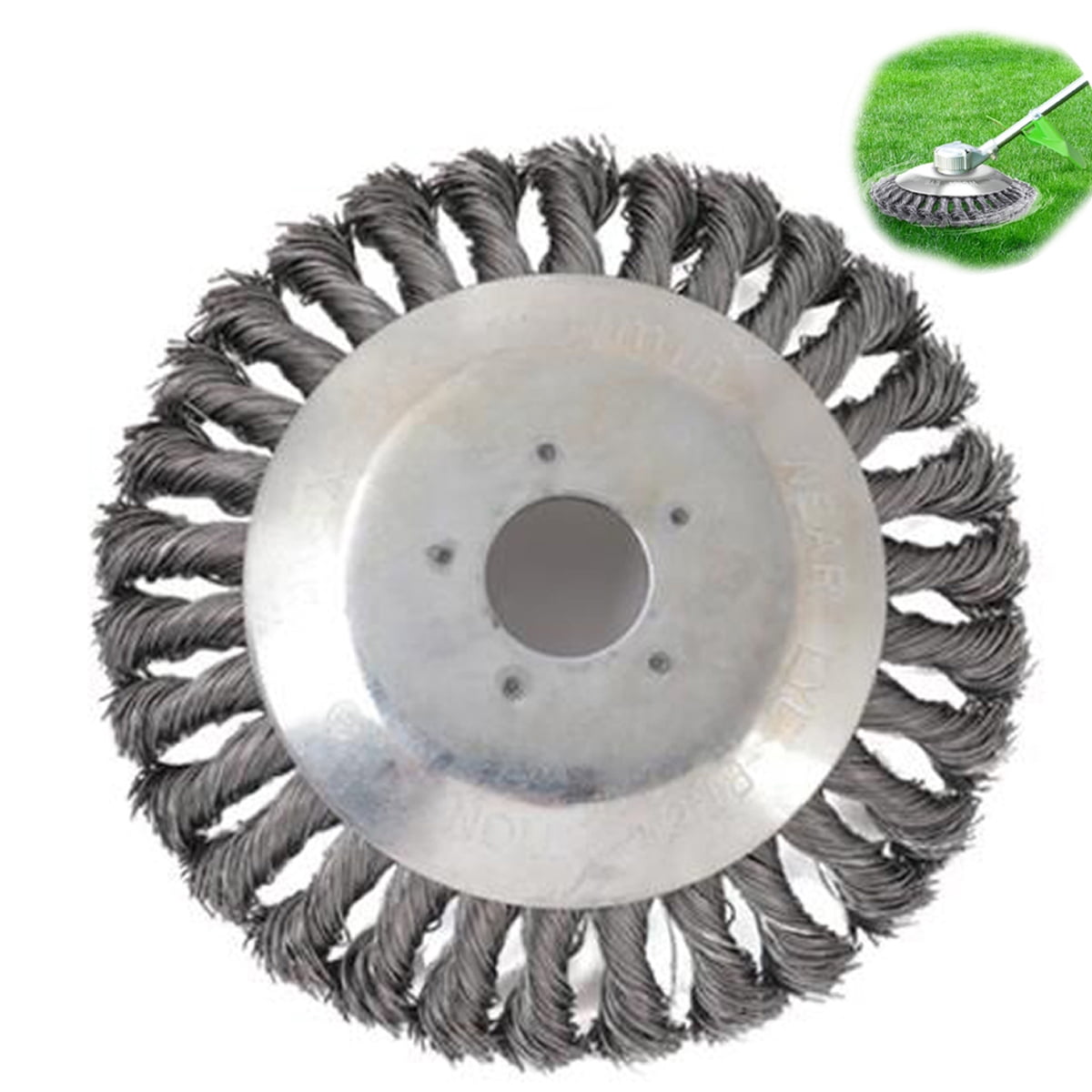 Lawn Brush Cutter Weed Brush String Trimmer Head with Strong Steel Wire ...