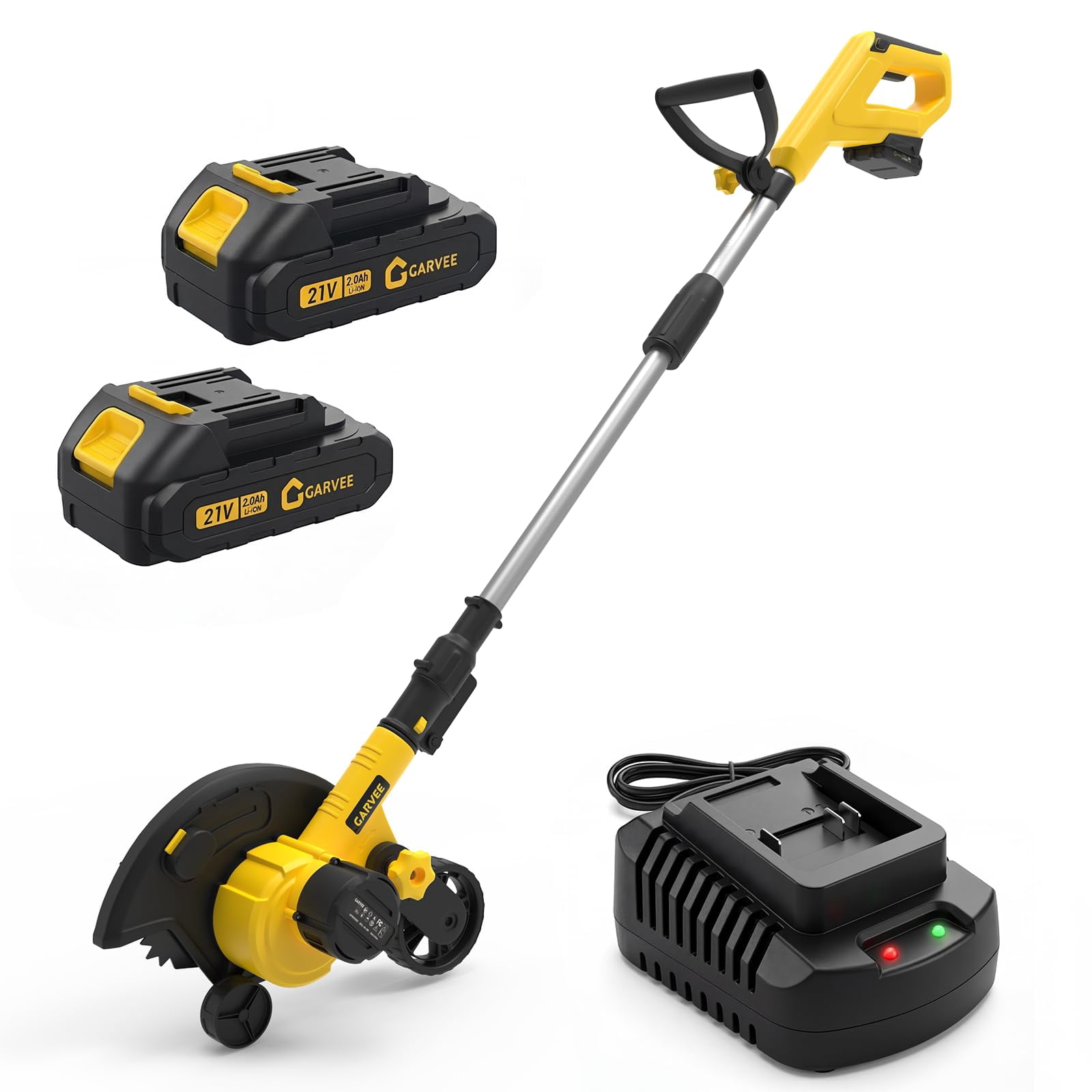Versatile 20V 4.0Ah Cordless Lawn Edger,9-Inch Blade, 3 Adjustable ...