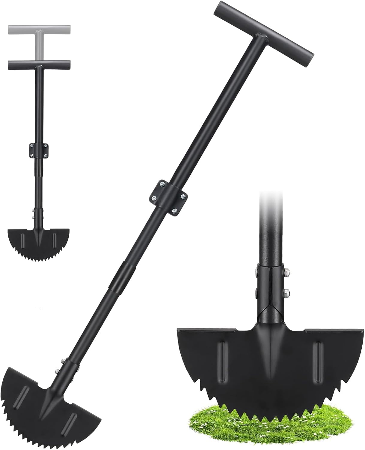 Lawn Edger, 42 Inch Half Moon Manual Edger Lawn Tool, Heavy Duty Saw ...