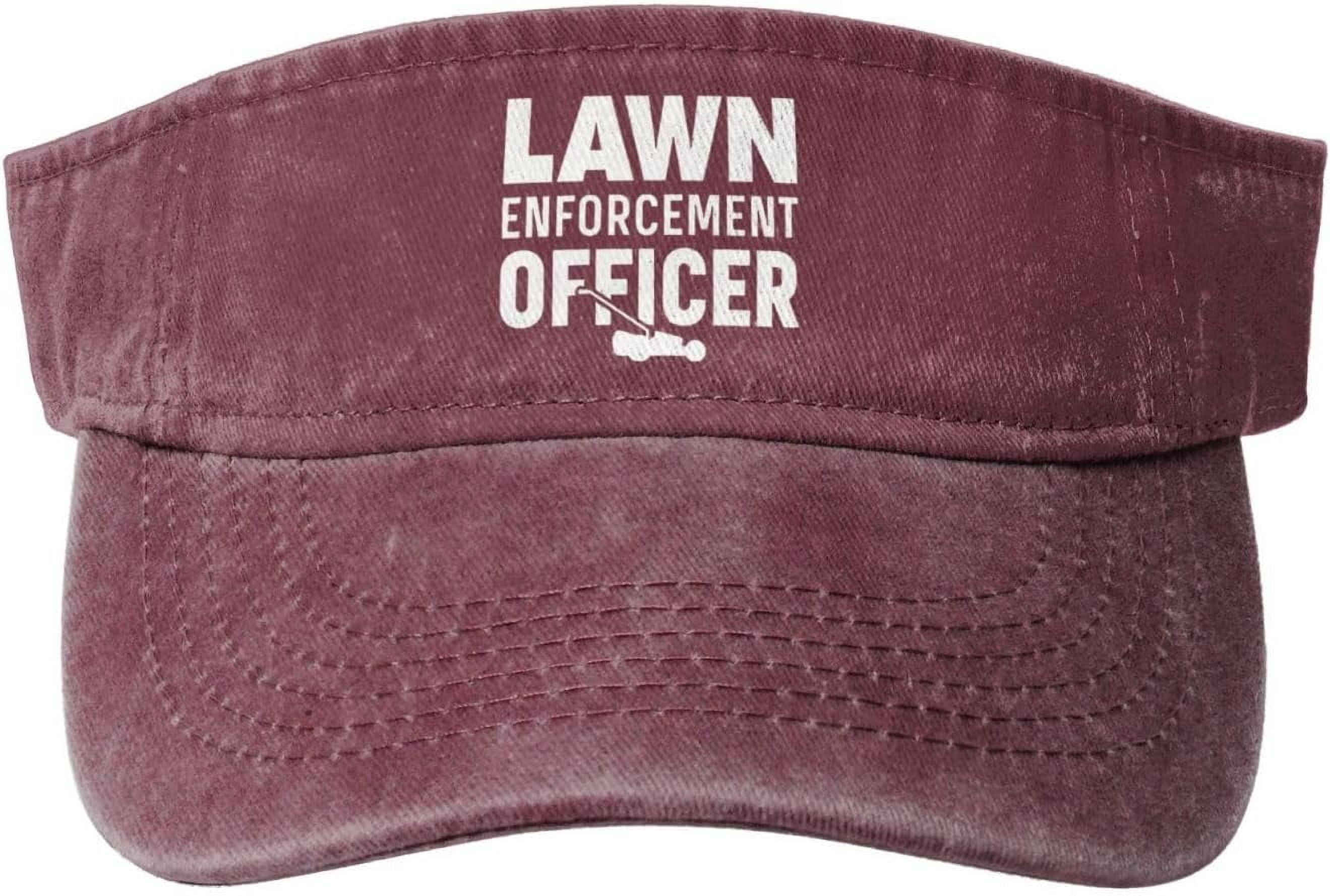 Lawn Enforcement Officer Sport Sun Visor Hats Adjustable Empty Top ...