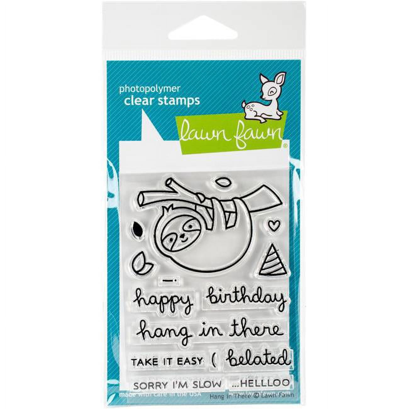 Lawn Fawn Clear Stamps 3"X4"-Hang In There - Walmart.com