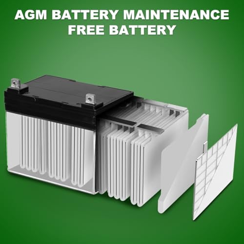 Lawn Garden AGM Battery Group U1, 12 Volt 350CCA,Rechargeable SLA ...