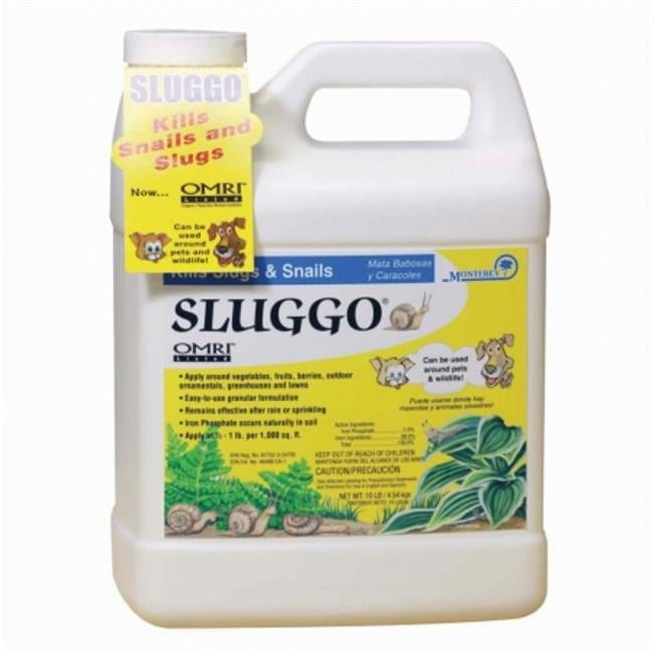 Monterey 10 No. Sluggo Organic Slug & Snail Killer, Safe for Pets ...
