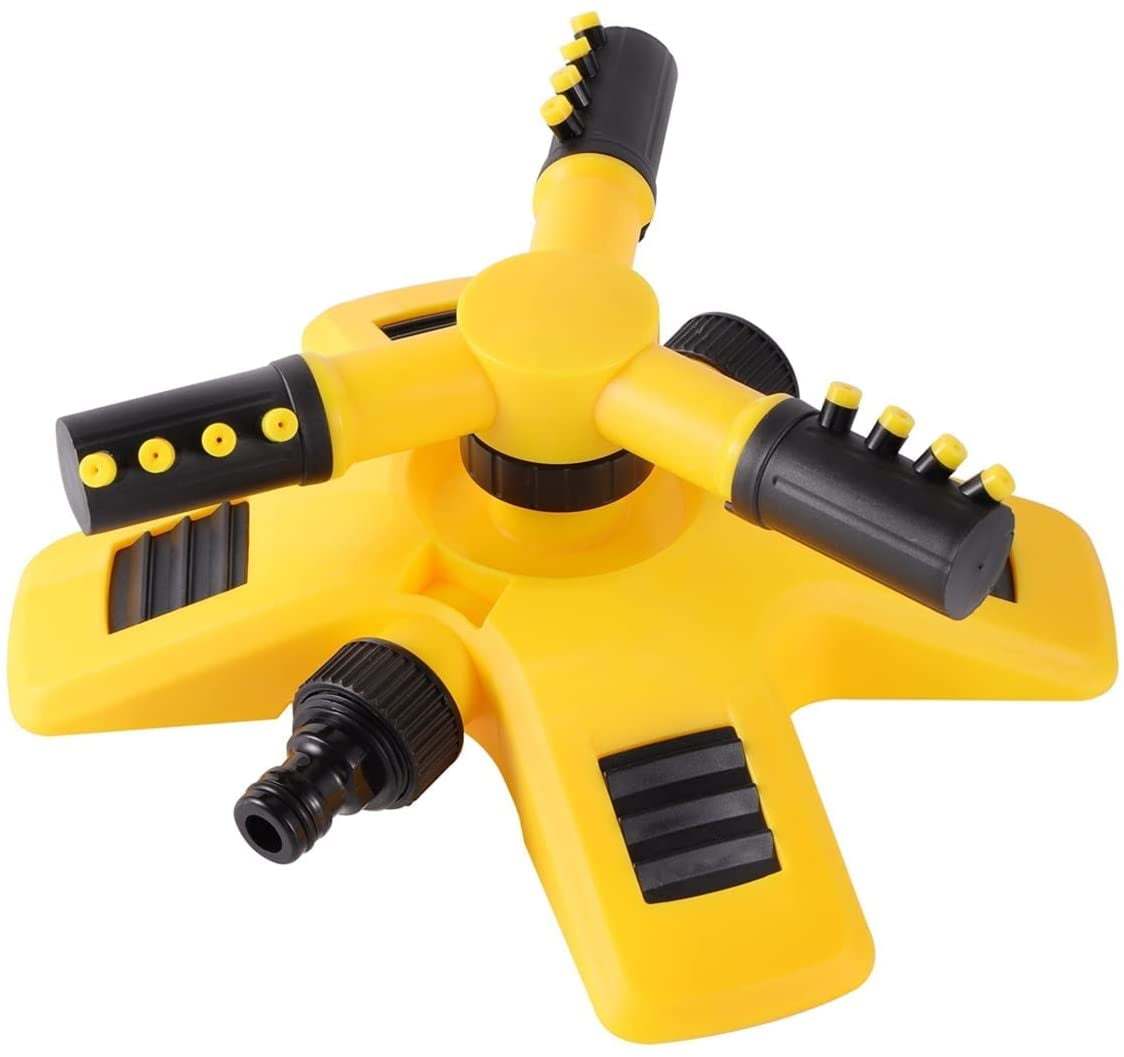 Lawn Garden Sprinkler 3 Arm 360 Degree Rotating Sprinkler Garden Grass ...