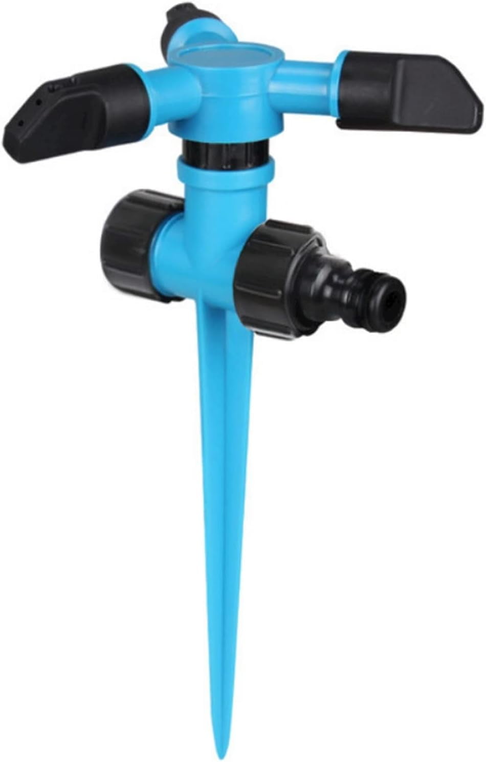 Lawn Garden Sprinkler 3-arm Automatic Rotating Sprinkler with Ground ...