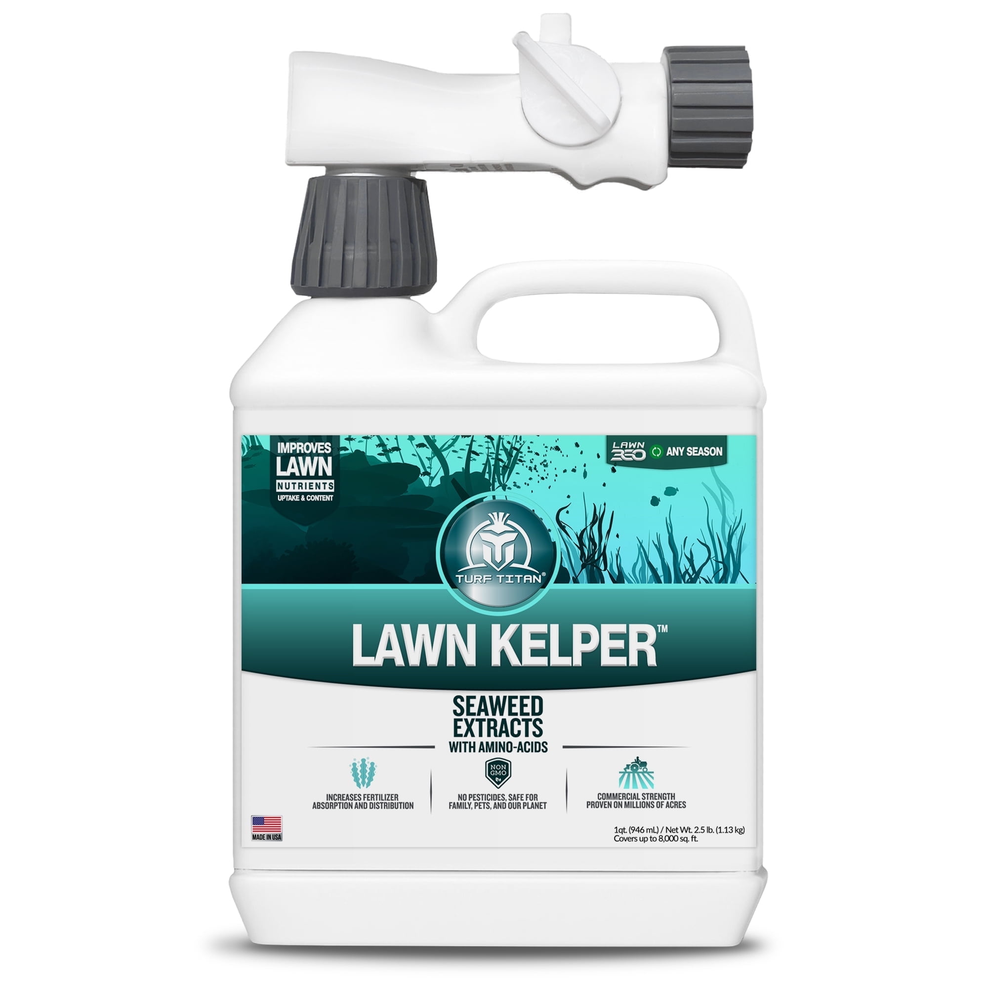 Turf Titan Lawn Kelper, All-Natural Seaweed Extract Lawn Fertilizer ...