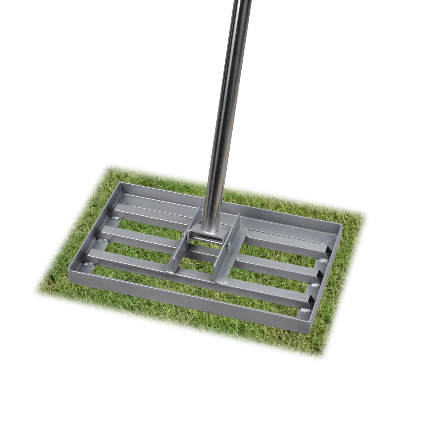 Lawn Leveling Rake, 17x10 Inch Level Rake with 58 Inch Long Stainless ...