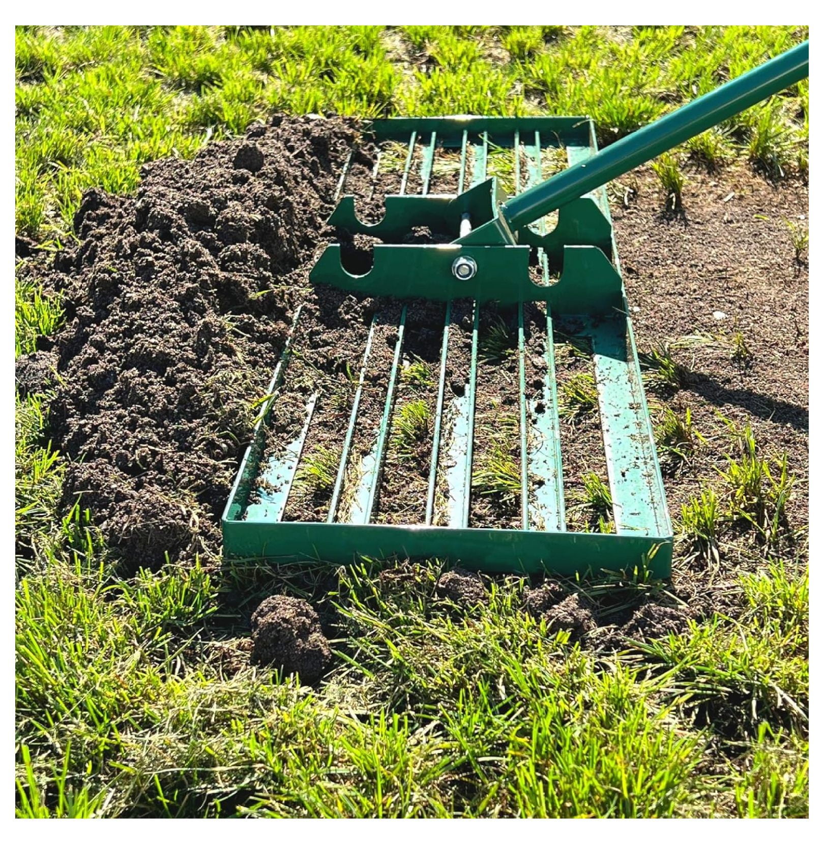 Lawn Leveling Rake – 24" Steel Handle Yard Leveler, Lawn Level Tool for ...