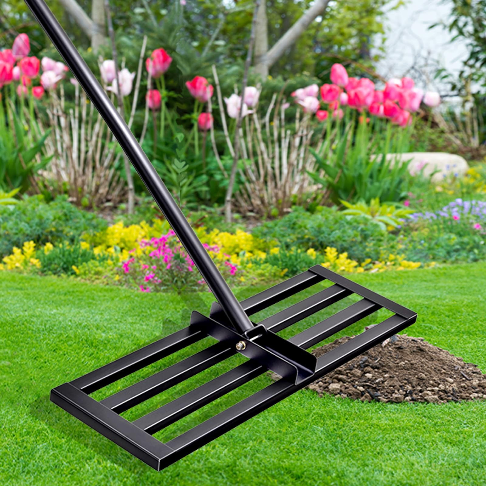 Lawn Leveling Rake, 30 x 10 Inch Lawn Leveling Tool Lawn Rake Heavy ...