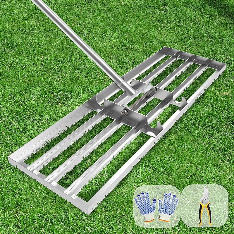 Lawn Leveling Rake 30x10 inch, (Professional-Grade) Lawn Leveler Tool ...
