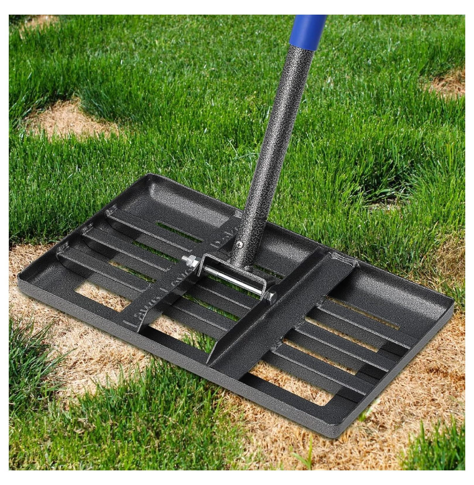 Lawn Leveling Rake, 5 FT Metal Lawn Leveler Heavy Duty, 17" x 10 ...