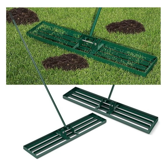 Lawn Leveling Rake, Heavy Duty Lawn Level Tool for Soil w/67” Handle ...