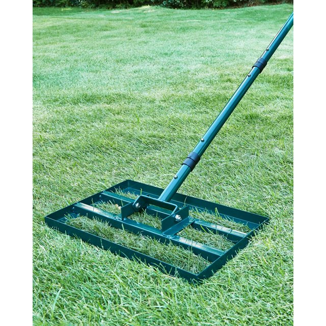 Lawn Leveling Rake,Stainless Steel Lawn Leveler with 17”x10” Ground ...