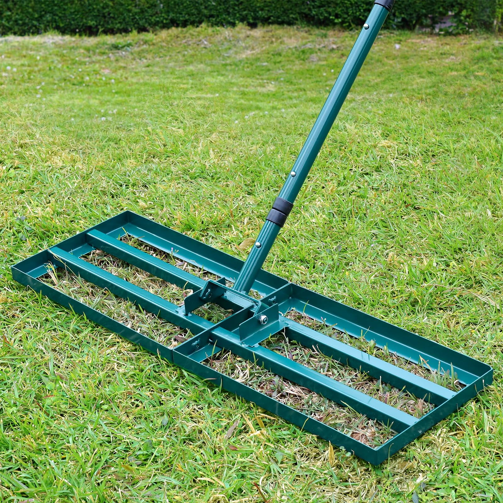 Lawn Leveling Rake,Stainless Steel Lawn Leveler with 30”x10” Ground ...
