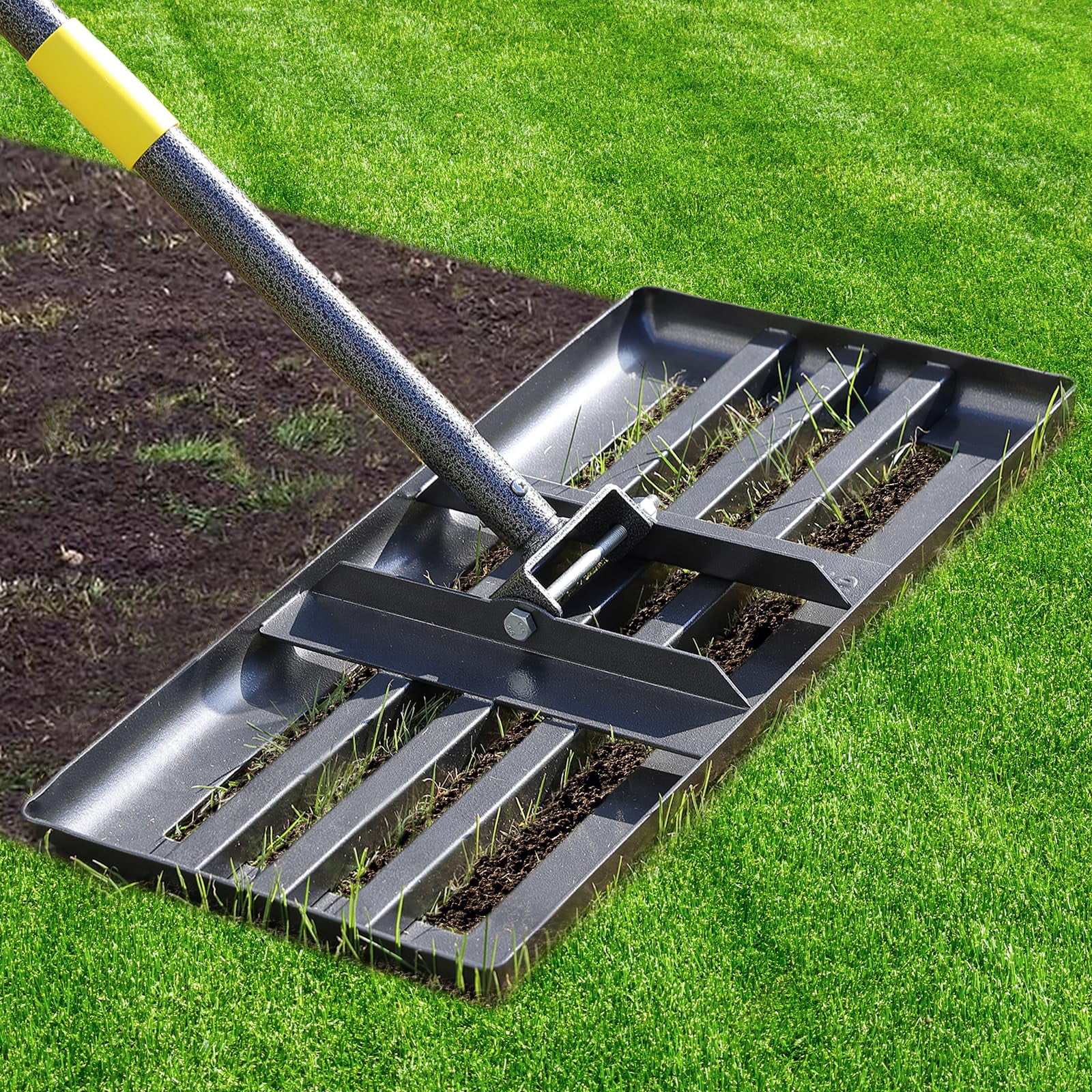 Lawn Leveling Rake - VTF5 Heavy Duty 17"x10" Stainless Steel Leveler ...