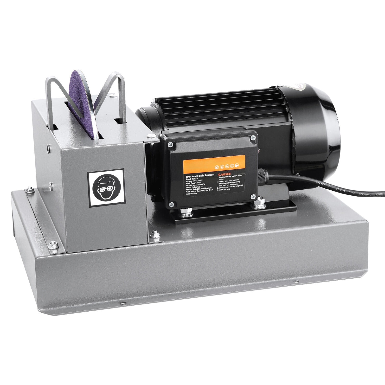 Lawn Mower Blade Sharpener, 1HP 750W Lawnmower Blade Grinder with 9 ...