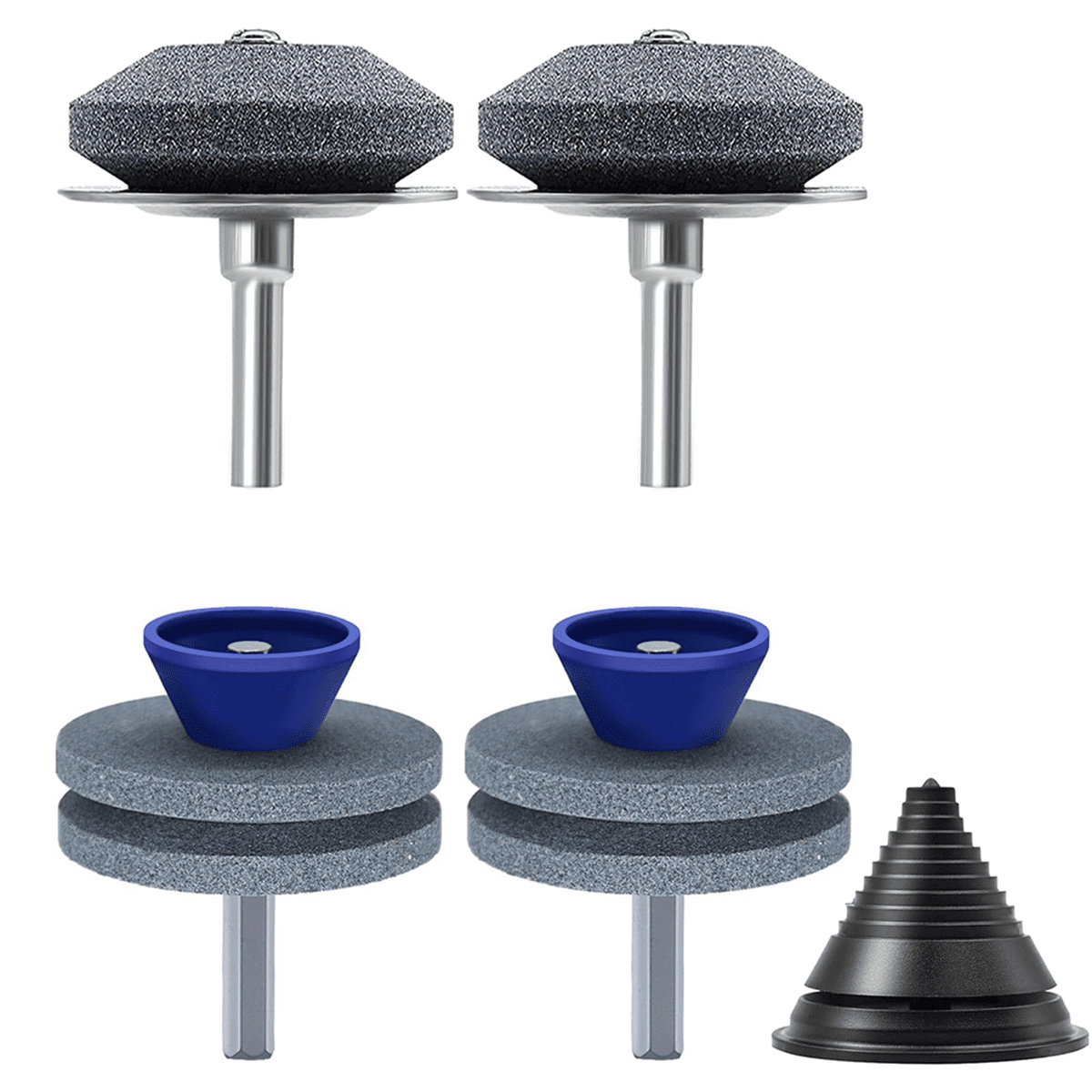 Lawn Mower Blade Sharpener for Drill, 4PCS Mower Blade Sharpener with ...