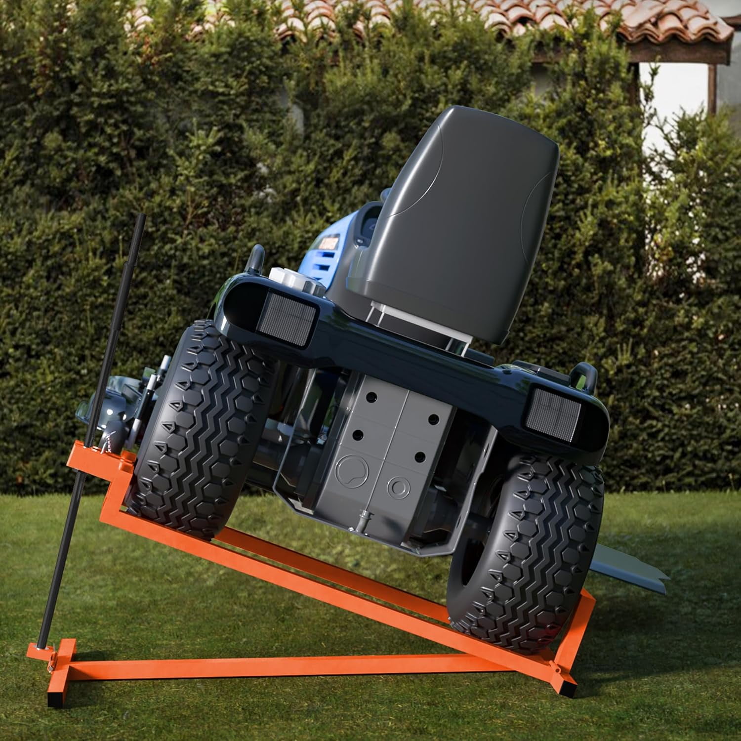 Lawn Mower Lift ,880Lbs Riding Mower Lift with Manual Handle and Power ...