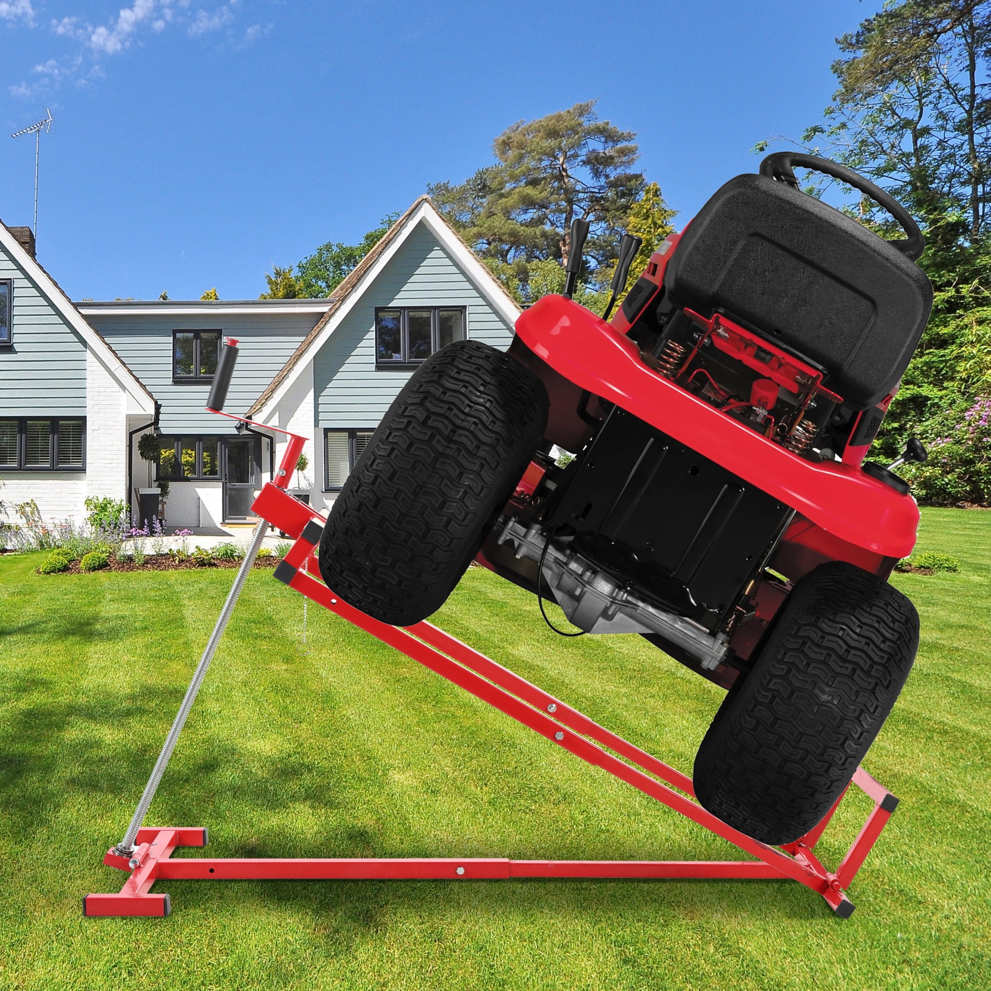 Lawn Mower Lift , 890 Lbs Capacity Lawn Tractor Lifter, Ride-on Mower ...