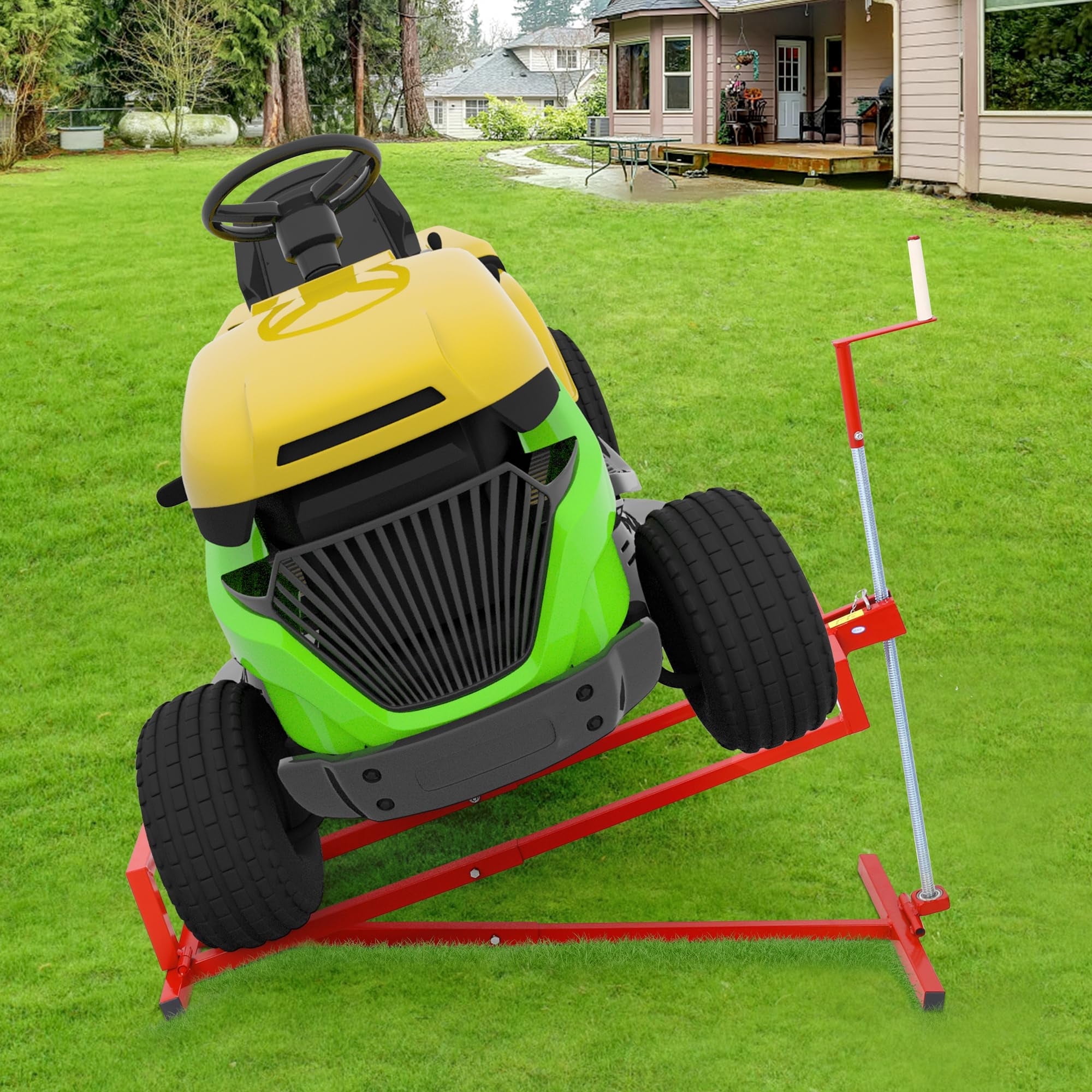 Jaxilyn Lawn Mower Lift Jack 880 lbs Riding Mower Lift with Manual ...