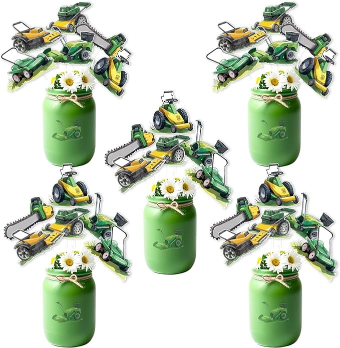Lawn Mower Party Decorations 24pcs Lawnmower Centerpieces Lawn Mower ...