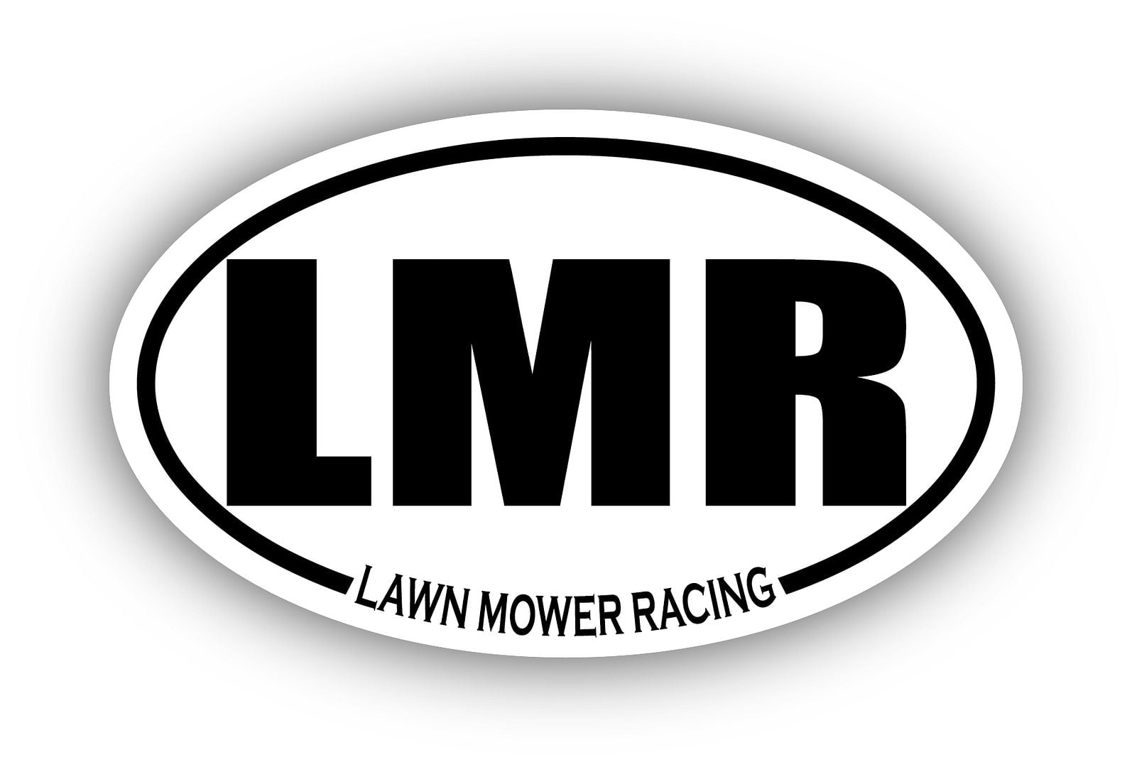 Lawn Mower Racing LMR Oval Bumper Sticker 3M Vinyl Decal 3 in x 5 in ...