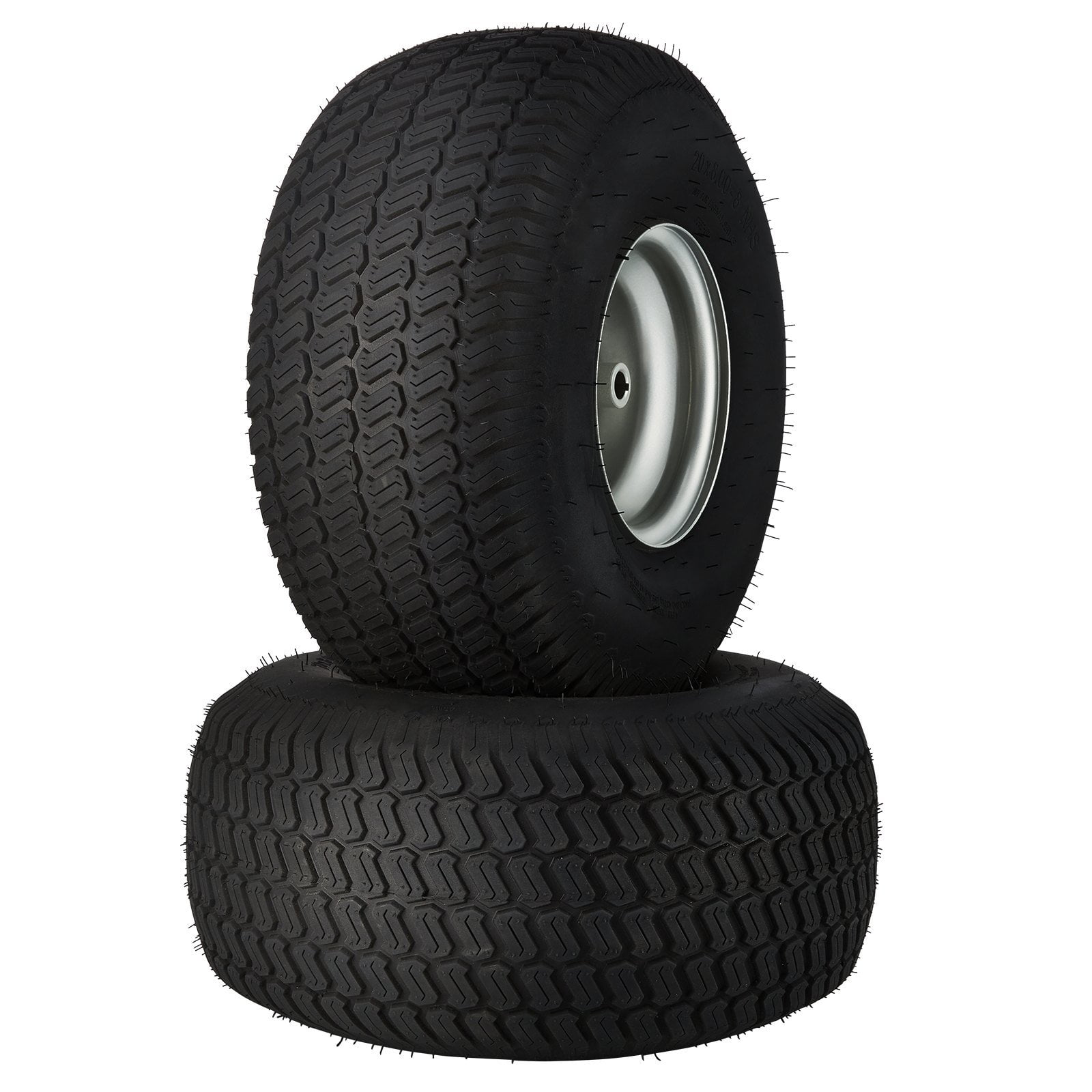 Lawn Mower Tires with Rim, 20x8-8" Tubeless Tractor Tires, 2-Pack Tire ...