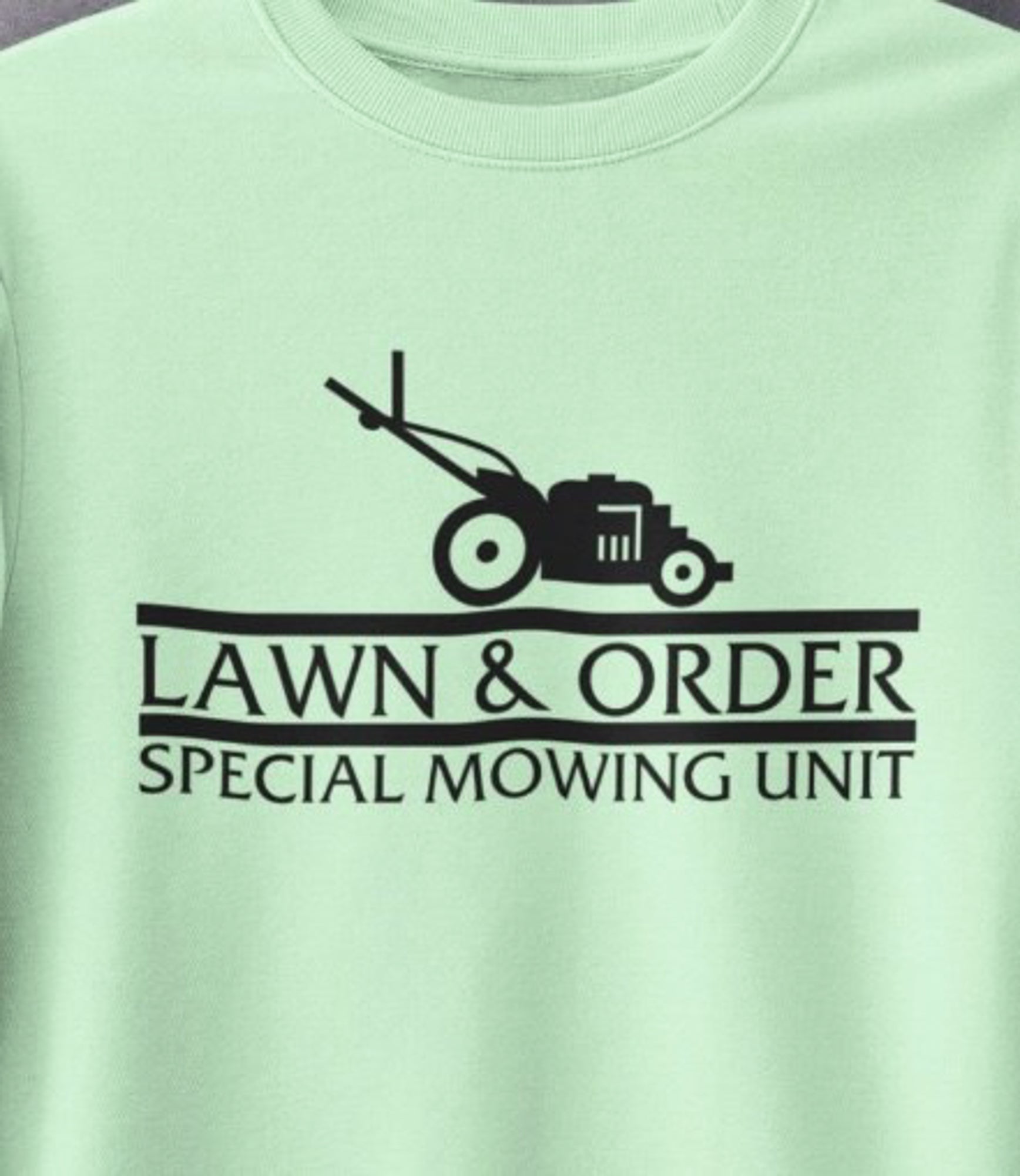 Lawn & Order Special Mowing Unit Tee - Retail Fit, Tear Away Label ...