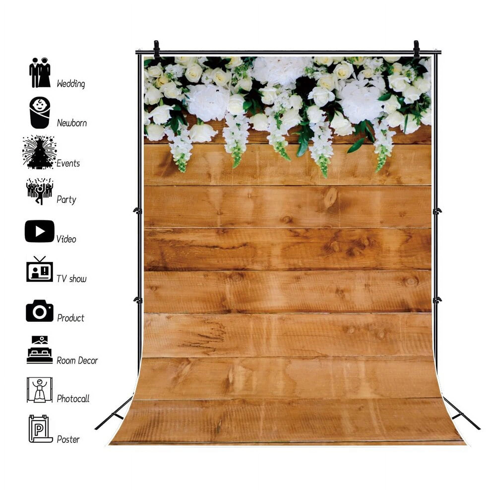 Lawn Outdoor Wedding Flower Wall Backdrop Wooden Panel Flower Arch Baby ...