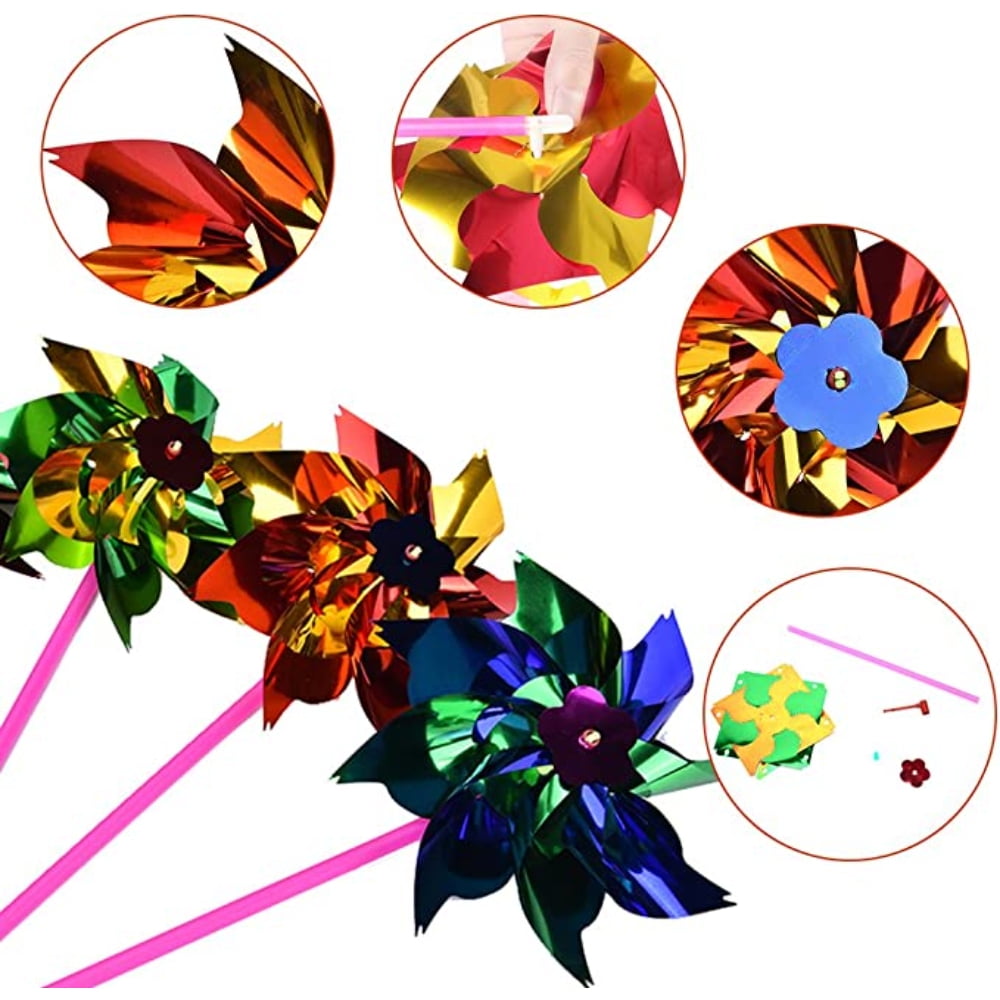 Lawn Pinwheels, Party Pinwheels Windmill Rainbow Pinwheel DIY Pinwheels ...