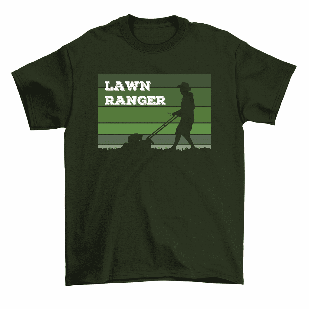 Lawn Ranger T-Shirt Funny Lawn Mower Gardener Dad Tee Men - Walmart.com