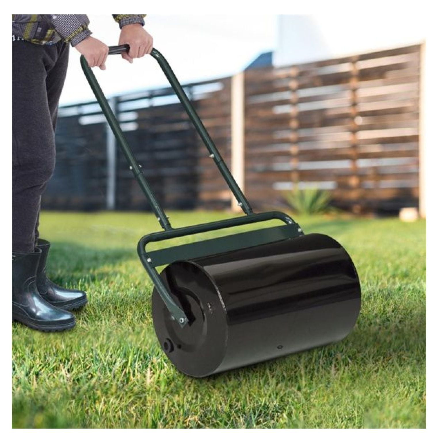 Lawn Roller 10 Gallon Capacity - Steel Garden Roller for Leveling Sod ...