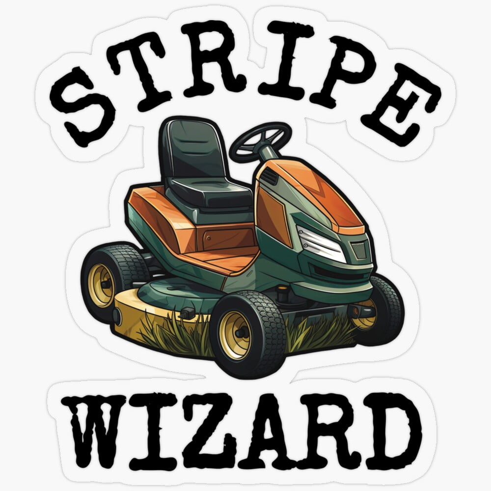 Lawn Stripe Wizard Garden Care Transparent Stickerphone Decal Water Bottle Stickers, Vinyl ...