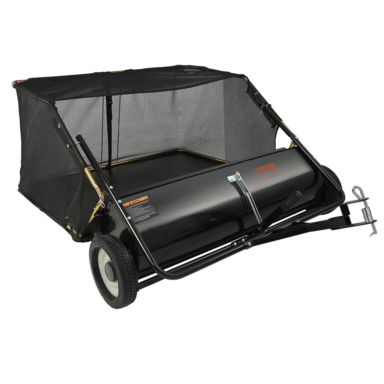 Lawn Sweeper Tow Behind Leaf Yard Collector 50" 26 Cu. Ft. Adjustable ...
