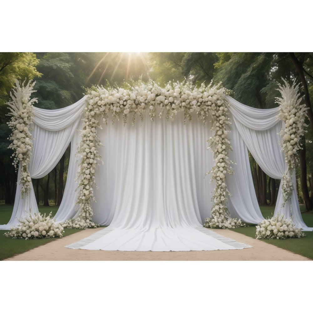 Lawn Wedding Ceremony Backgrounds For Photography Outdoor Feather Party ...