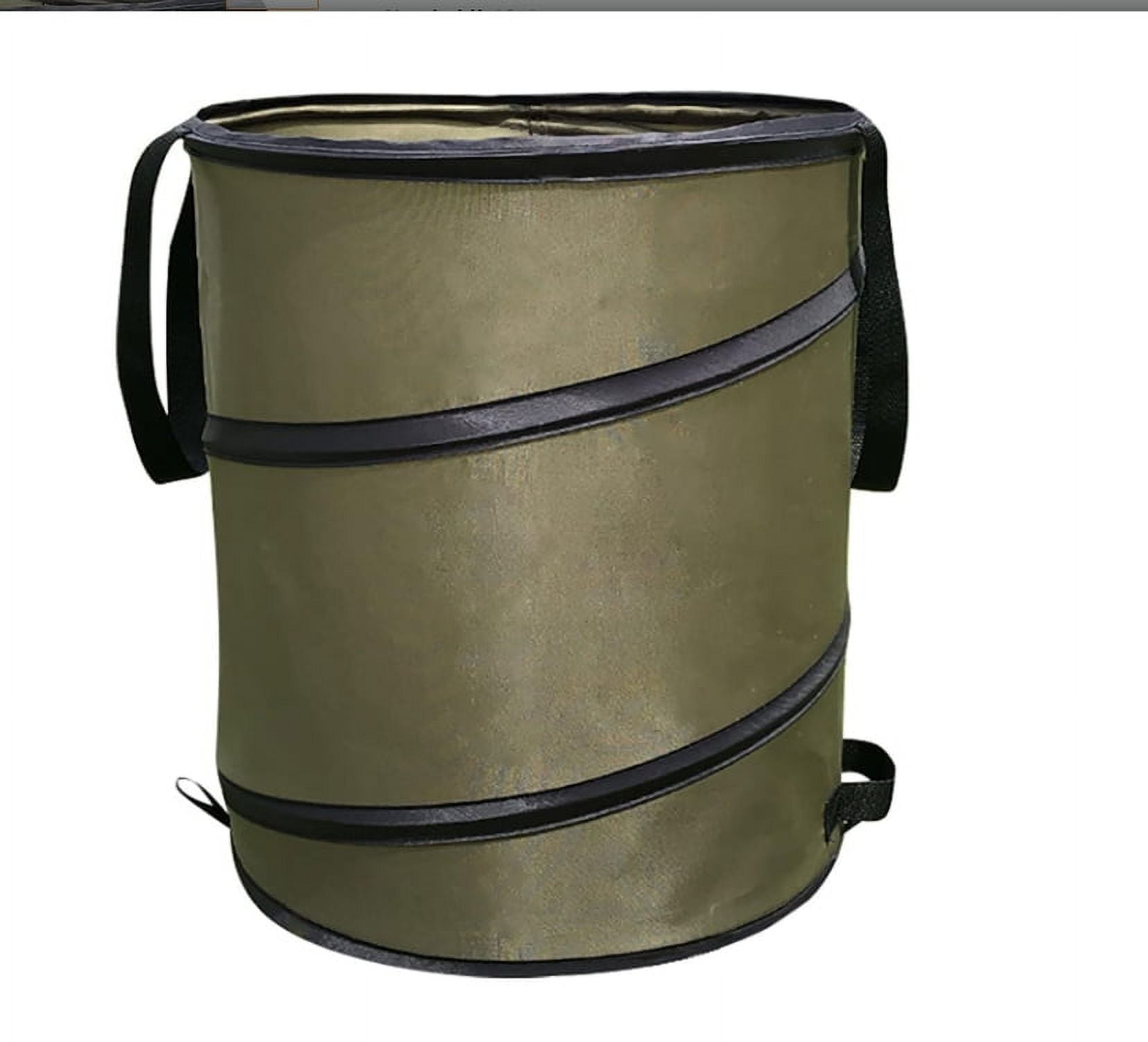 Lawn and Leaf Bag Outdoor Trash Can Camping Pop-Up Recycle Bin Reusable ...