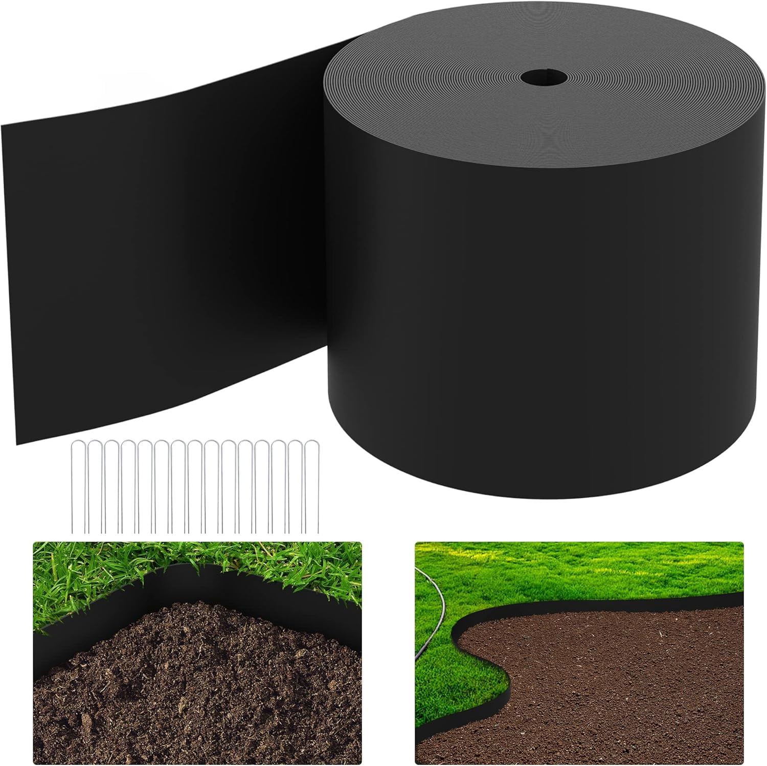 Lawn barrier landscape edge roll -5-inch deep exposed tabletop edge ...