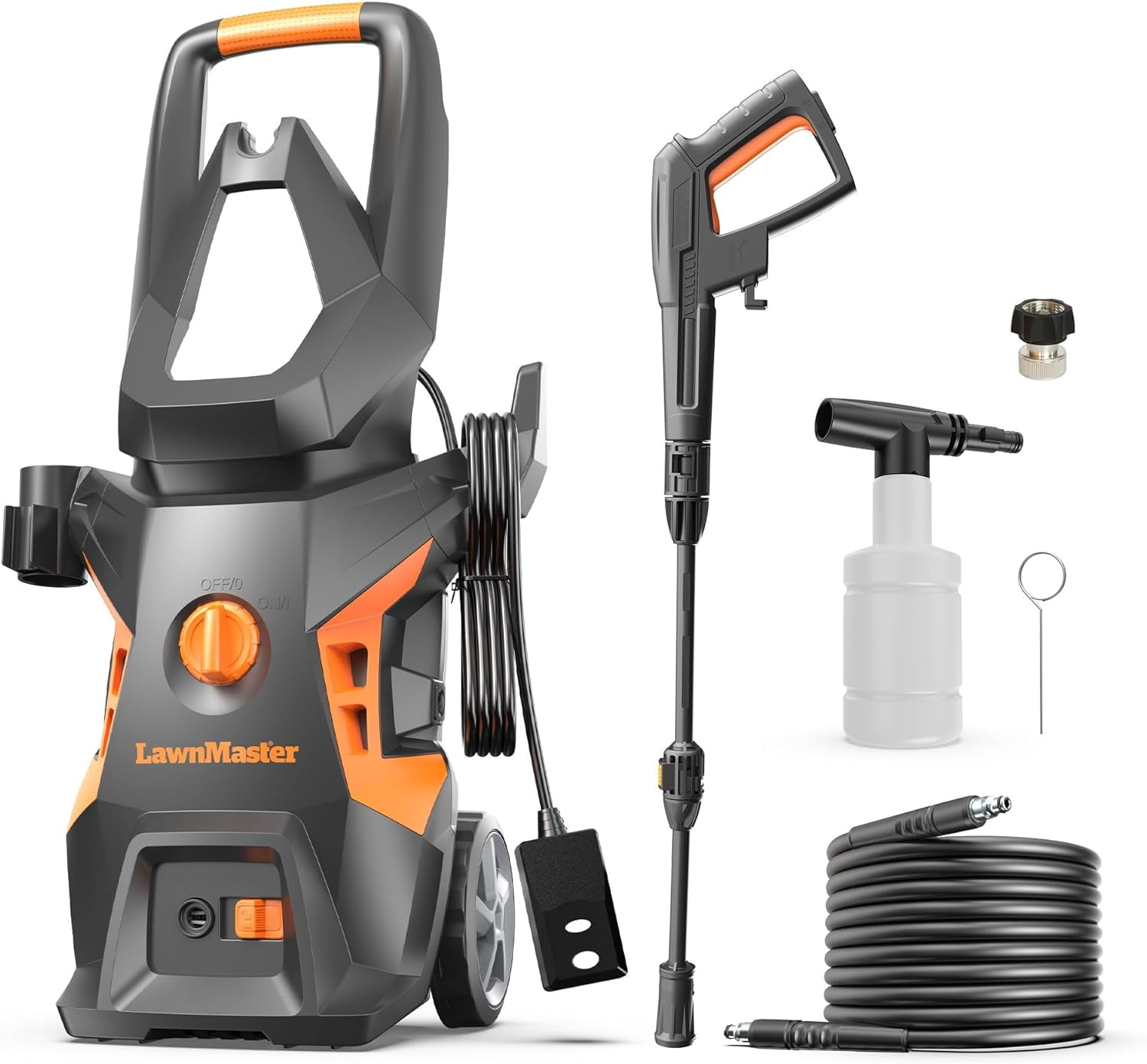 LawnMaster LT306-1800C Electric Pressure Washer 13 Amp 1.4 GPM 2100 Max ...