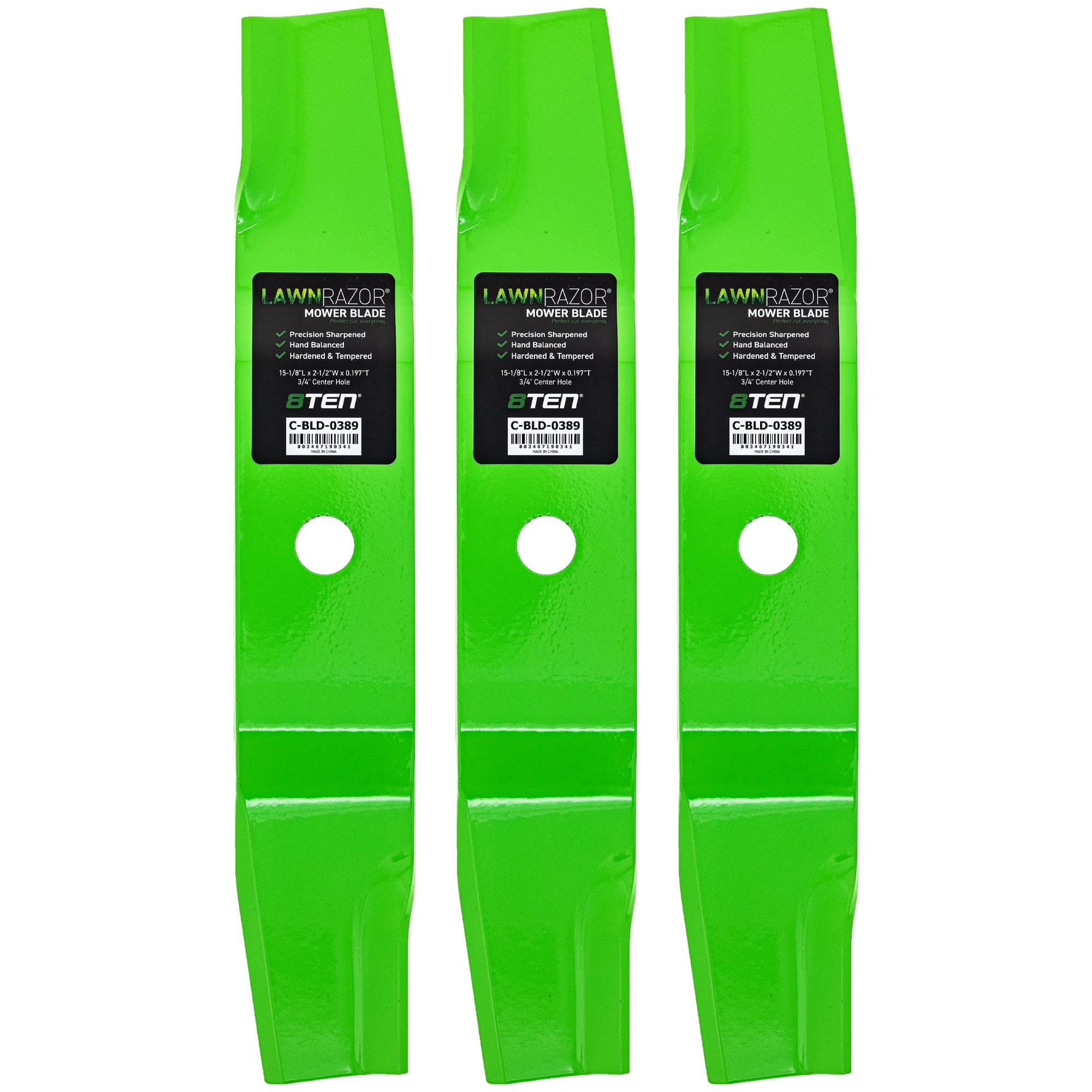 8TEN LawnRAZOR Blade for MTD Cub Cadet 318 358 44-inch Deck, 3 Pack ...