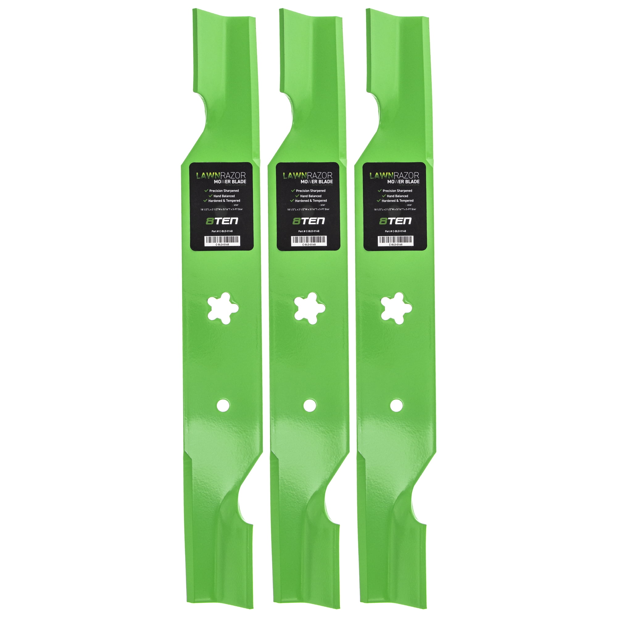 LawnRAZOR AYP Husqvarna High Lift Blade, 54 inch Replacement Pack of 3 ...