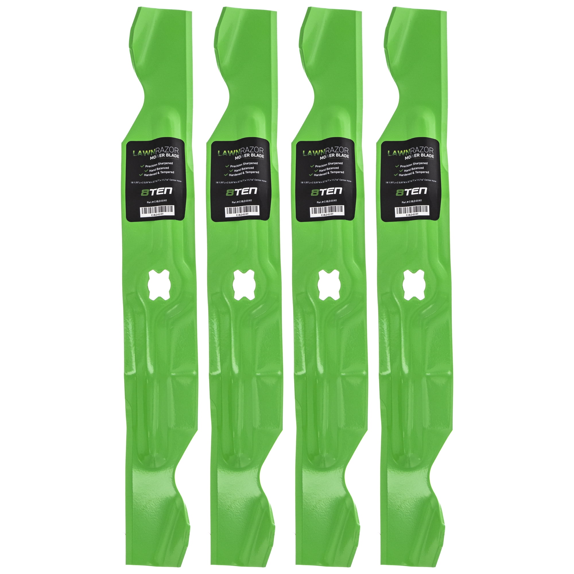 LawnRAZOR Notched High Lift Blade for MTD Cub Cadet 33 inch 742-04154 4 ...